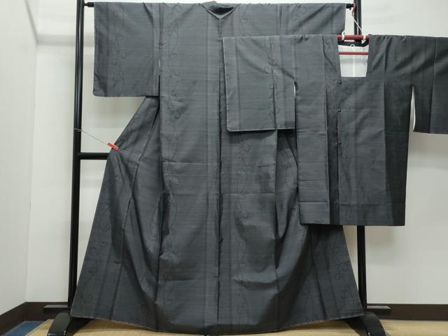 平和屋着物●本場大島紬　道行コートセット　唐草文　正絹　逸品　未使用　CAAY2805vf