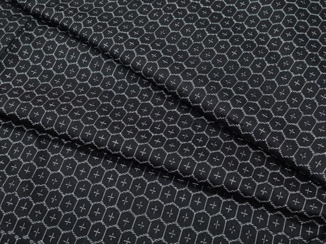 平和屋着物●上質な紬　亀甲文　正絹　逸品　CAAY2824vf