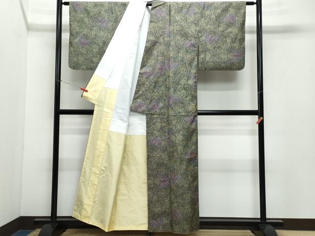 平和屋着物○本場大島紬 7マルキ 舞蝶文 正絹 逸品 CAAY2826vf