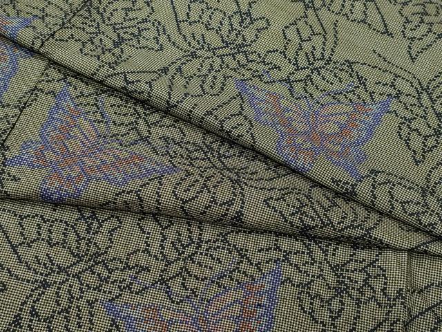 平和屋着物●本場大島紬　7マルキ　舞蝶文　正絹　逸品　CAAY2826vf