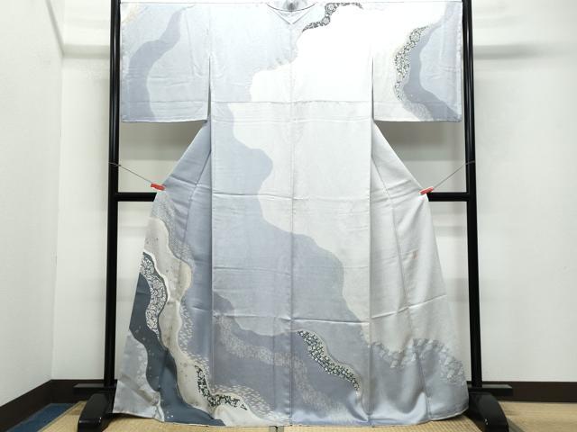 平和屋着物●訪問着　作家物　花唐草文　金彩　正絹　逸品　CAAY2840vf