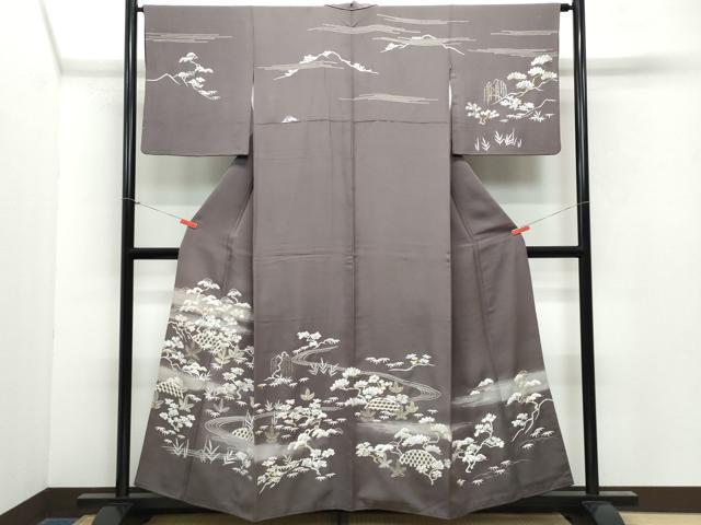 平和屋着物●中国三大刺繍　相良刺繍　総刺繍　訪問着　籬枝花文　金銀糸　正絹　逸品　CAAY2842vf