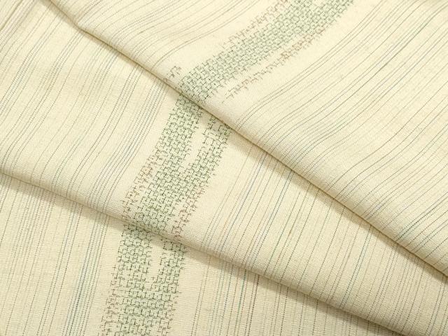 平和屋着物●結城紬　奥順　はたおり娘　100亀甲　霞文　正絹　逸品　CAAY2863vf