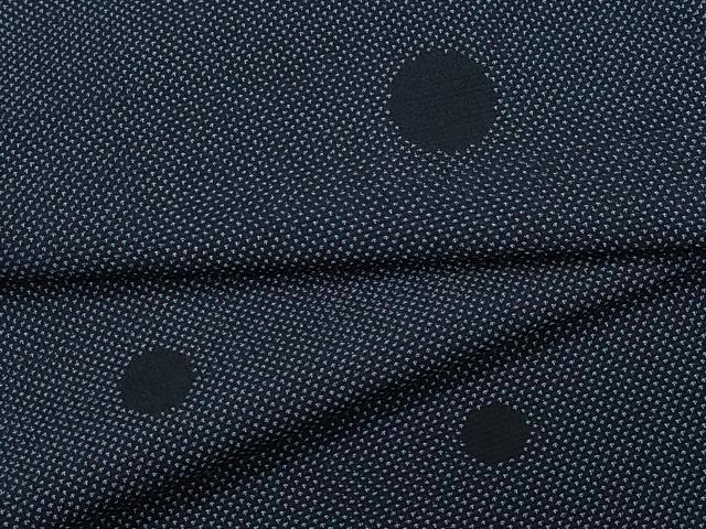 平和屋着物●本塩沢　水玉模様　正絹　逸品　CAAY2866vf