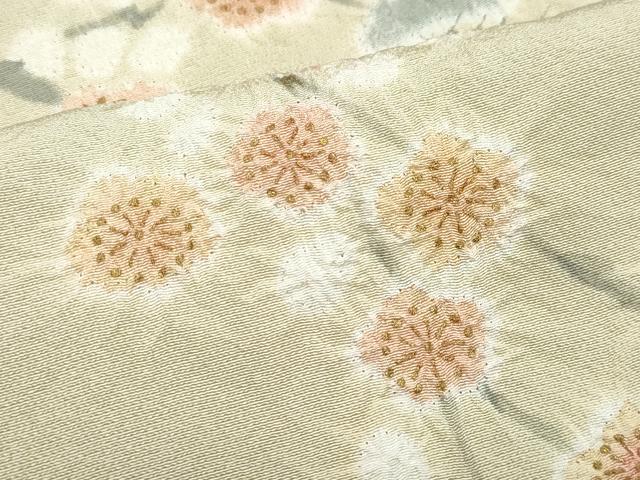 平和屋着物○十日町 名門 滝泰謹製 訪問着 絞り 枝松梅文 金彩