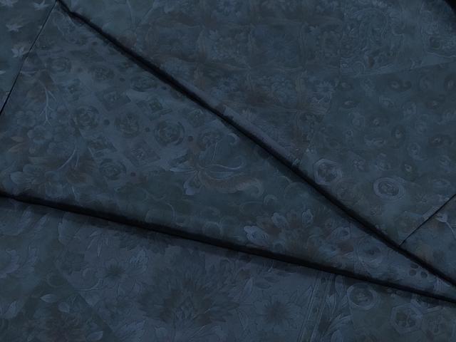 平和屋着物●本場染大島紬　切嵌更紗花蝶文　正絹　逸品　CAAY2888vf