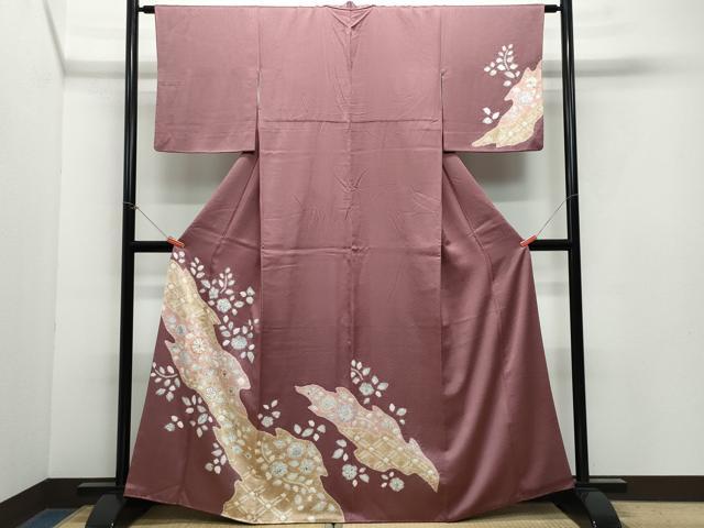 平和屋着物●訪問着　絞り　刺繍　辻が花　正絹　逸品　CAAY2911vf