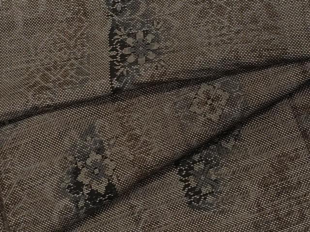 平和屋着物●本場大島紬　9マルキ　吉祥花文　正絹　逸品　CAAY2929vf