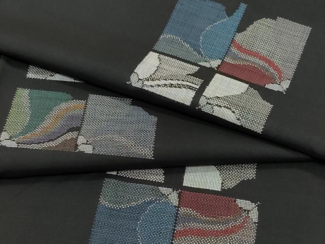 平和屋着物●本場大島紬　9マルキ　吉祥花文　正絹　逸品　CAAY2931vf