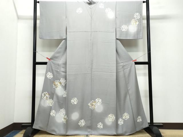 平和屋着物●訪問着　駒刺繍　唐草文　蛍暈し　金彩　正絹　逸品　CAAY2942vf