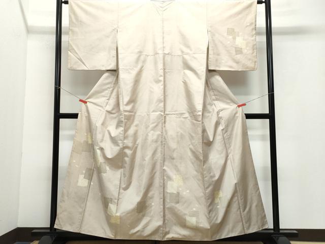 平和屋着物●訪問着　本場染大島紬　色紙重ね舞花弁　正絹　逸品　CAAY2984vf