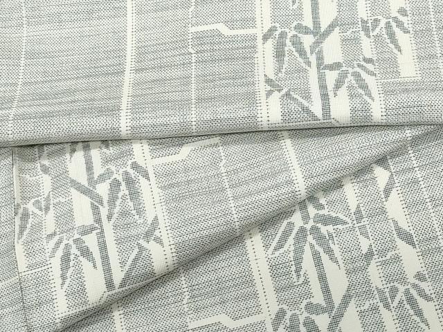 平和屋着物●本場大島紬　白大島　9マルキ　笹竹文　正絹　逸品　CAAY2985vf