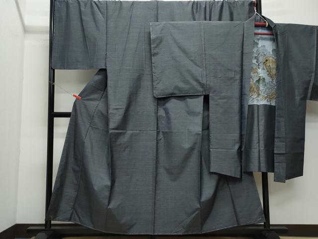 平和屋着物●男性　本場大島紬　アンサンブル　80亀甲　総詰め　キングサイズ　正絹　逸品　未使用　CAAY3016vf