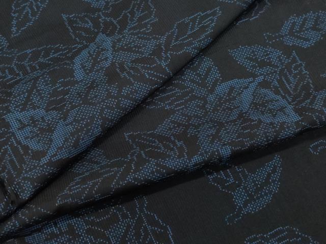 平和屋着物●本場大島紬　7マルキ　舞葉文　正絹　逸品　未使用　CAAY3022vf