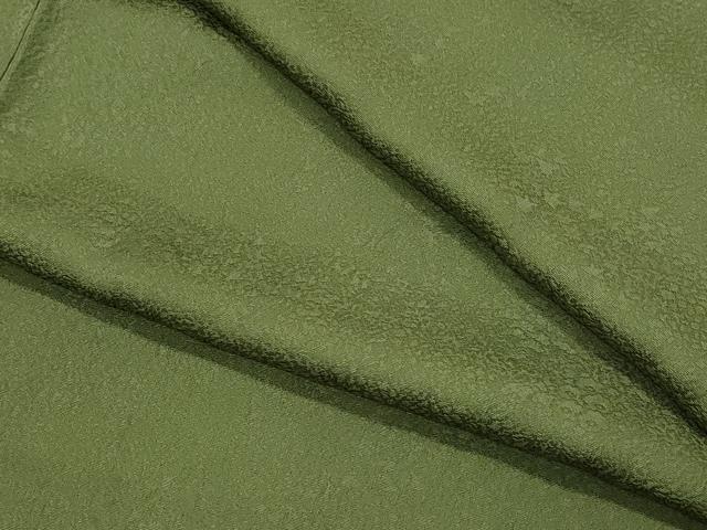 平和屋着物●上質な色無地　草花地紋　藍媚茶色　正絹　逸品　未使用　CAAY3048vf