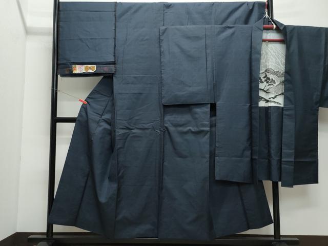 平和屋着物●男性　本場大島紬　アンサンブル　100亀甲　総詰め　証紙付き　正絹　逸品　CAAY3061vf