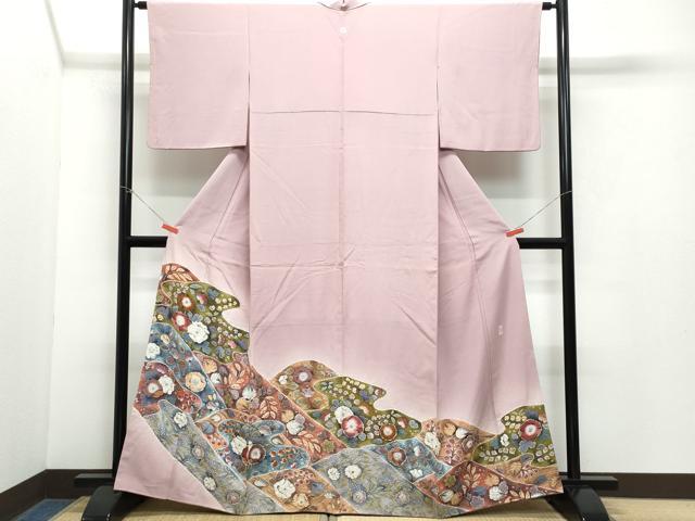 平和屋着物●越後十日町の一流染匠　桐屋・翠山工房　色留袖　絞り　辻が花　暈し染め　正絹　逸品　CAAY3109vf