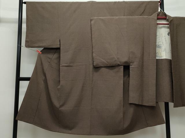 平和屋着物●男性　本塩沢　アンサンブル　蚊絣　正絹　逸品　CAAY3112vf