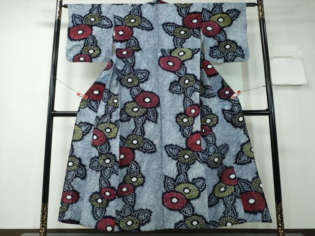 平和屋着物∴夏物　浴衣　有松鳴海絞り　菊花文　綿　逸品　CAAY4443ng