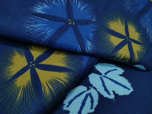 平和屋着物∴夏物　浴衣　綿紅梅　朝顔　綿　逸品　CAAY4455ng