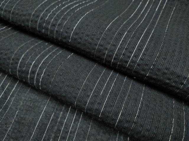 平和屋着物∴夏物　男性　阿波しじら織　浴衣　間道　黒地　綿　逸品　CAAY4463ng