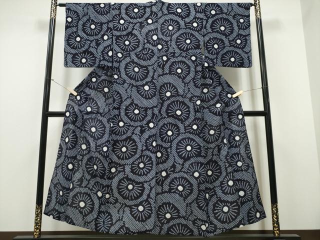 平和屋着物∴夏物　浴衣　有松鳴海絞り　番傘　綿　逸品　CAAY4484ng