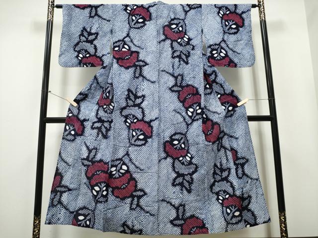 平和屋着物∴夏物　浴衣　有松鳴海絞り　草木文　綿　逸品　CAAY4514ng