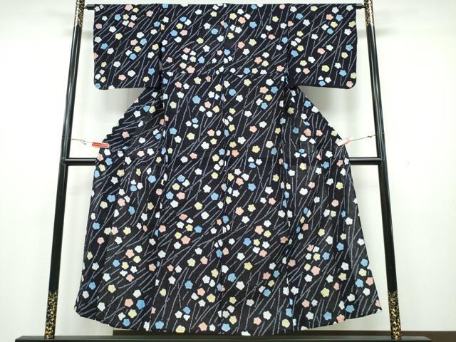 平和屋着物∴夏物　浴衣　有松鳴海絞り　草花尽くし　綿　逸品　CAAY4591ng