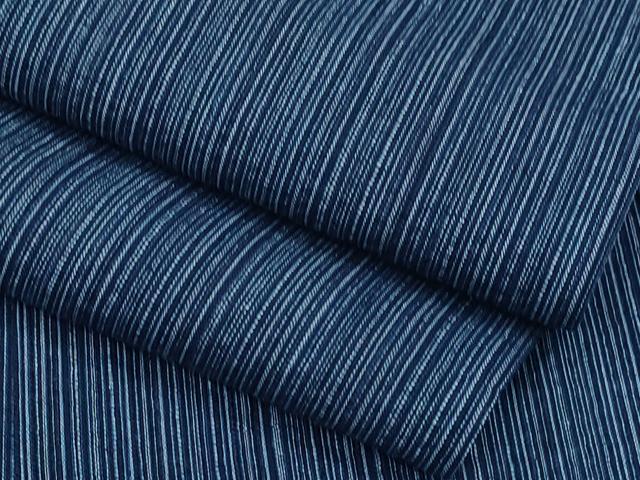 平和屋着物∴夏物　男性　阿波しじら織　浴衣　縞　綿　逸品　未使用　CAAY4597ng