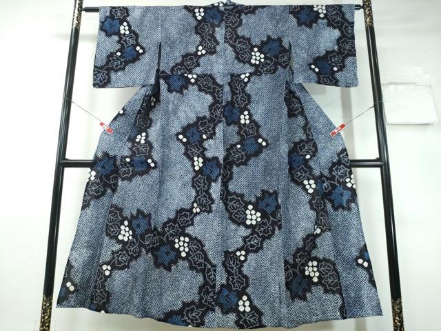 平和屋着物∴夏物　浴衣　有松鳴海絞り　南天文　綿　逸品　CAAY4684ng