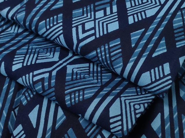 平和屋着物∴夏物　男性　浴衣　幾何学文様　綿　逸品　CAAY4692ng