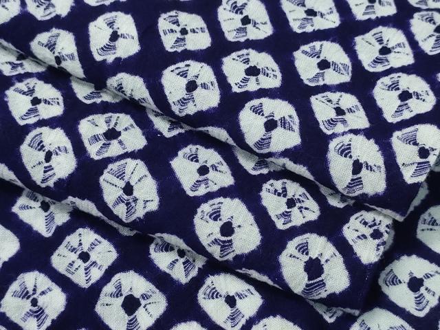 平和屋着物∴夏物　浴衣　有松鳴海絞り　蜘蛛絞り　綿　逸品　CAAY4700ng