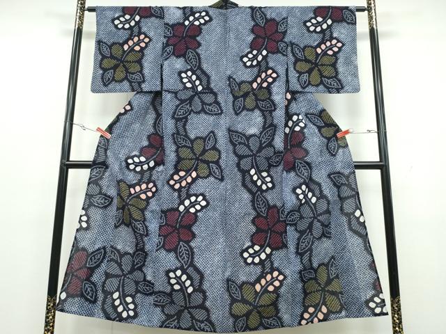 平和屋着物∴夏物　浴衣　有松鳴海絞り　舞花文　綿　逸品　CAAY4711ng