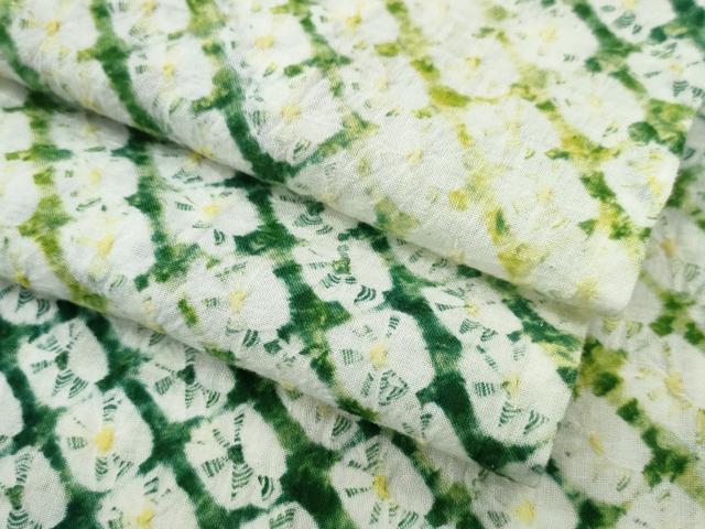 平和屋着物∴夏物　浴衣　有松鳴海絞り　蜘蛛絞り　斜線文　綿　逸品　CAAY4755ng