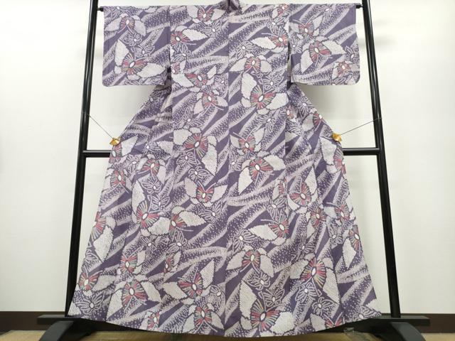 平和屋着物∴夏物　浴衣　有松鳴海絞り　舞蝶文　綿　逸品　未使用　CAAY4758ng