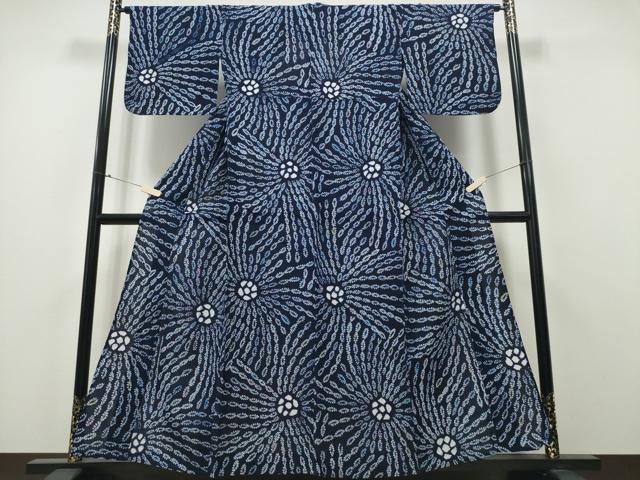 平和屋着物∴夏物　浴衣　有松鳴海絞り　花火　綿　逸品　CAAY4783ng