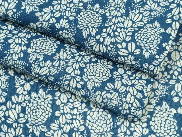 平和屋着物∴夏物　浴衣　綿紅梅　菊尽くし　綿　逸品　CAAY4799ng