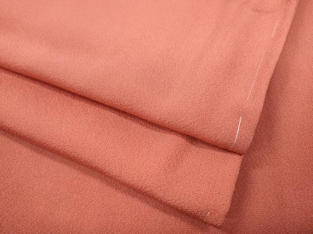 平和屋着物●上質な色無地　甚三紅色　正絹　逸品　未使用　CAAY4838ut