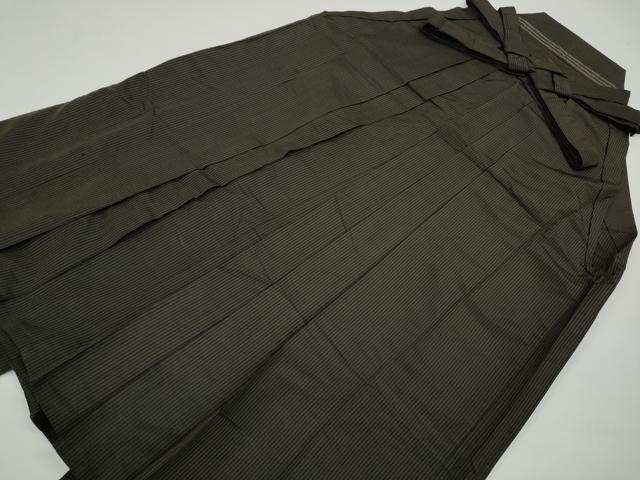 平和屋着物●男性　馬乗り袴　縞　正絹　逸品　CAAY4844ut