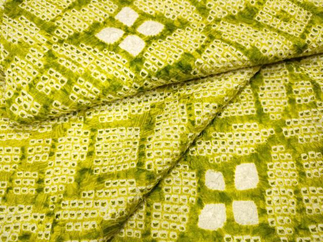 平和屋着物●上質な小紋　総絞り　七宝花文　正絹　逸品　CAAY4853ut