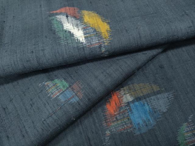 平和屋着物●上質な紬　舞葉文　正絹　逸品　CAAY4857ut