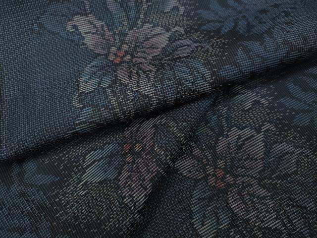 平和屋着物●本場大島紬　9マルキ　枝花間道　正絹　逸品　未使用　CAAY4878ut