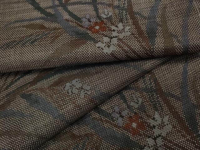 平和屋着物●本場大島紬　9マルキ　草花文　正絹　逸品　未使用　CAAY4887ut