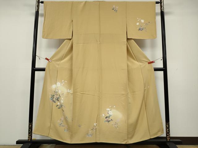 平和屋着物●訪問着　友禅　作家物　飛鳥草花文　蛍暈し　正絹　逸品　CAAY4893ut