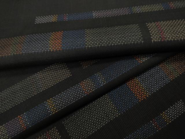 平和屋着物●本場大島紬　9マルキ　横段文　正絹　逸品　CAAY4896ut