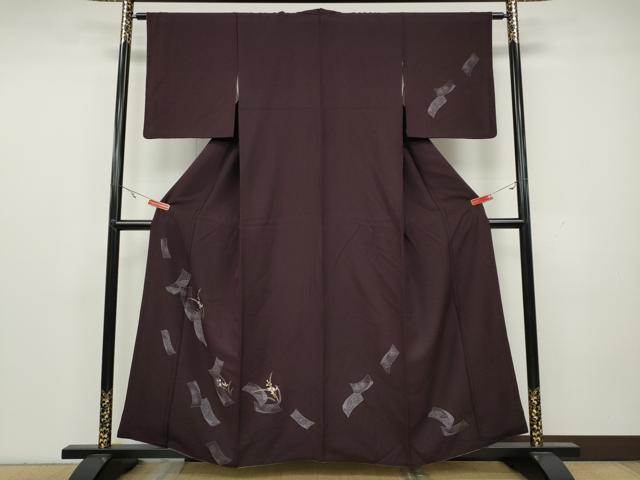 平和屋着物●訪問着　草花文　金彩　正絹　逸品　CAAY4897ut