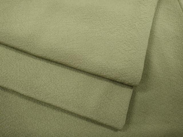 平和屋着物●上質な色無地　吉祥地紋　裏葉柳色　正絹　逸品　CAAY4908ut