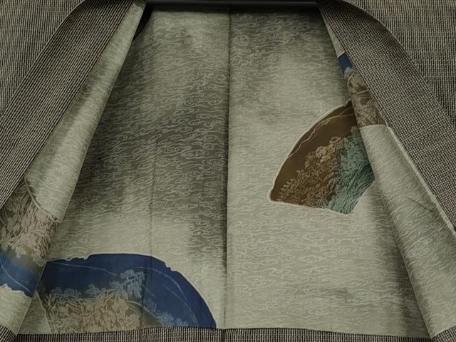 平和屋着物○男性 本場大島紬 アンサンブル 80亀甲 総詰め 正絹 逸品