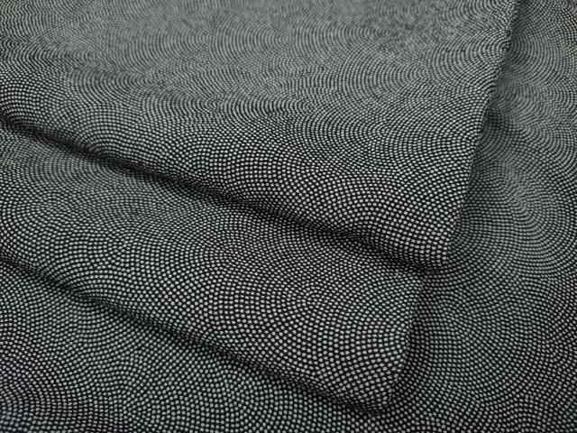 平和屋着物●江戸小紋　鮫小紋柄　黒地　正絹　逸品　CAAY4970ut