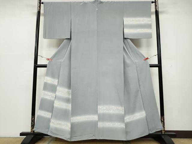 平和屋着物●訪問着　刺繍　横段花鳥蝶文　暈し染め　金彩　正絹　逸品　CAAY5001ut